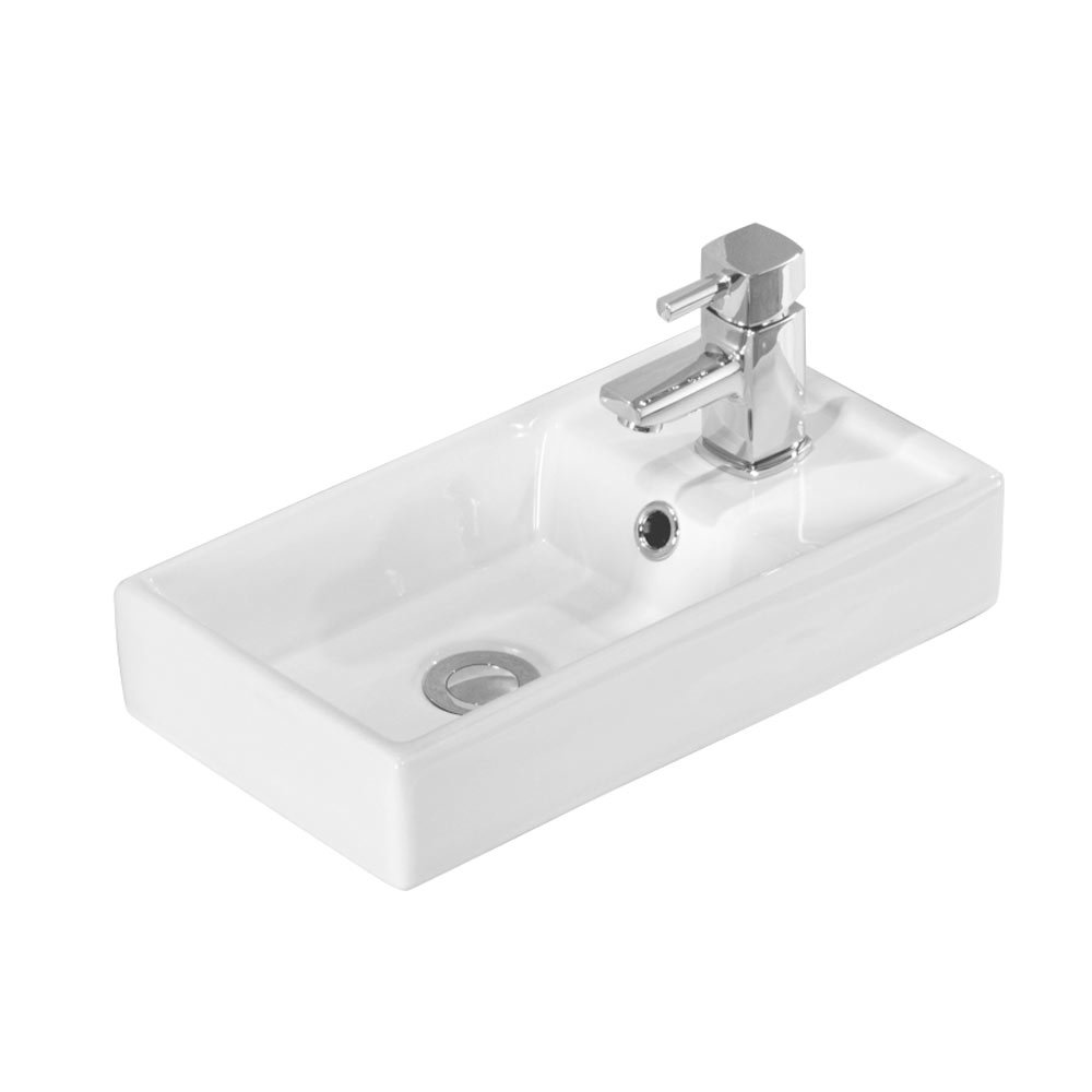 Valencia Mini SQ Black Ash Vanity Unit - 400mm Wide | Victorian Plumbing UK