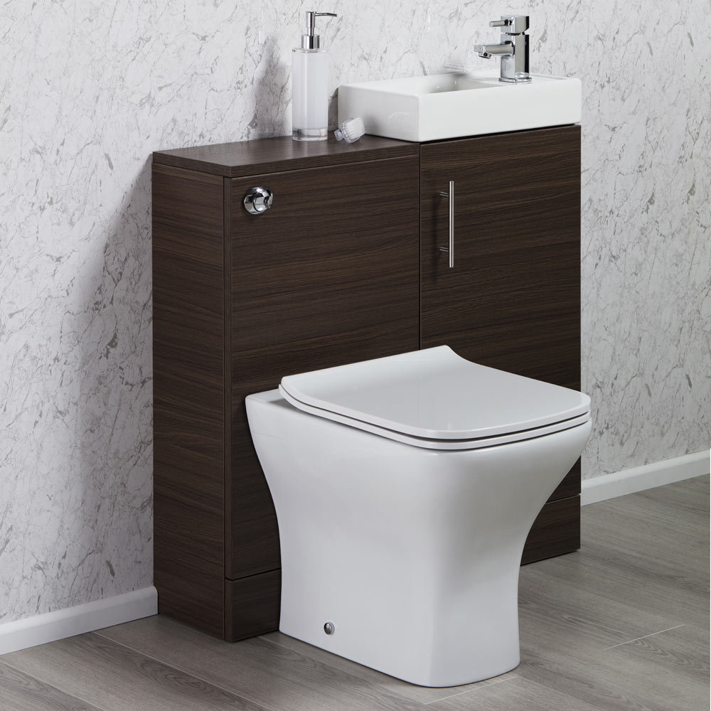 Valencia Mini SQ Walnut WC Unit + Cistern (Depth 215mm) | Victorian ...