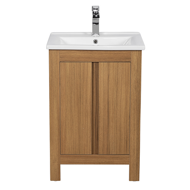 Valencia Naturale Oak Effect Vanity Unit - 550mm Wide | Victorian ...