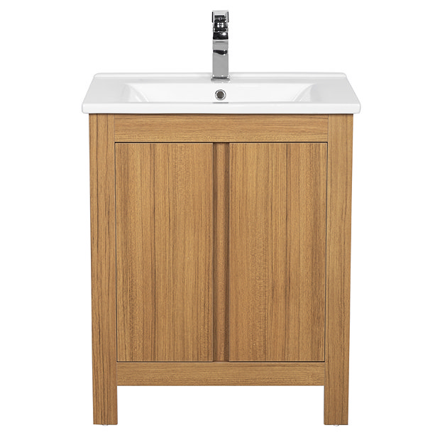 Valencia Naturale Oak Effect Vanity Unit - 650mm Wide | Victorian ...