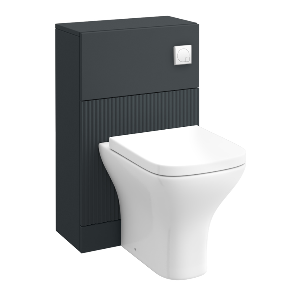 Venice Fluted Anthracite Complete Toilet Unit with Pan, Cistern ...