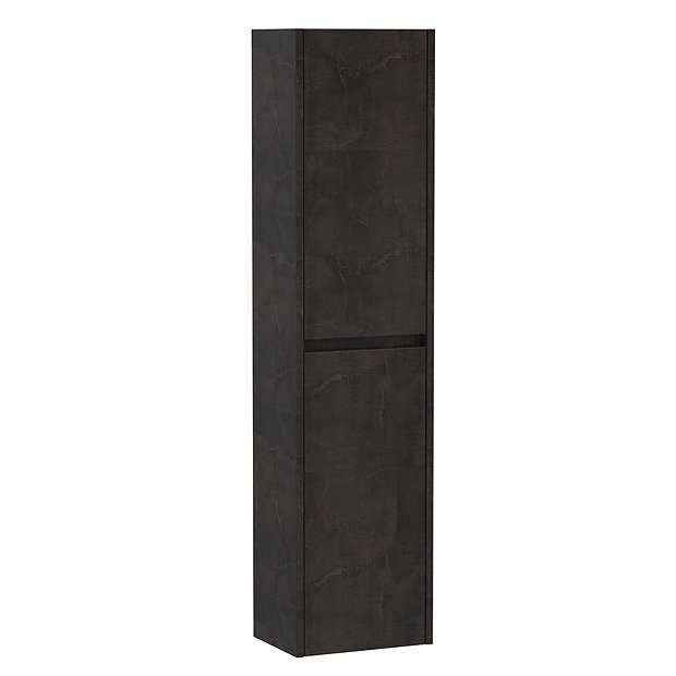 Venice Linea Metallic Slate Wall Hung Tall Storage Unit