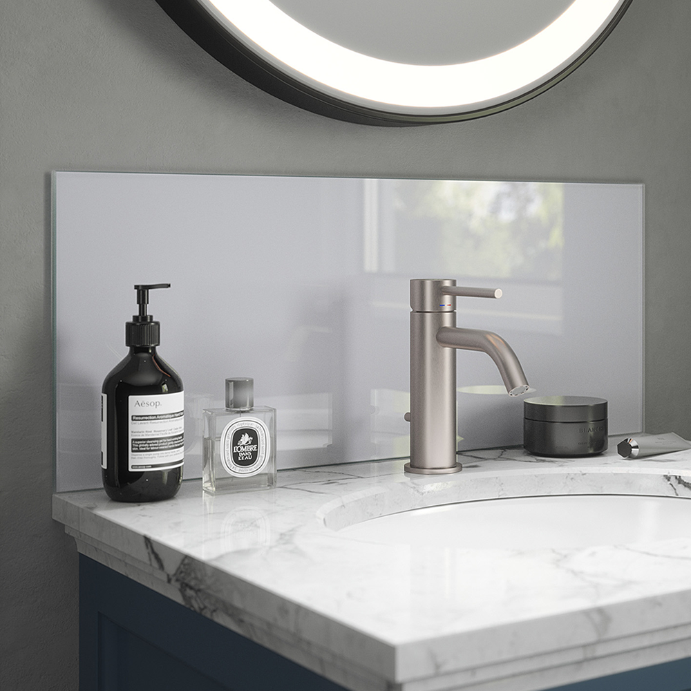 Venice Pearl Glass Self Adhesive Bathroom Splashback 250 x 500mm