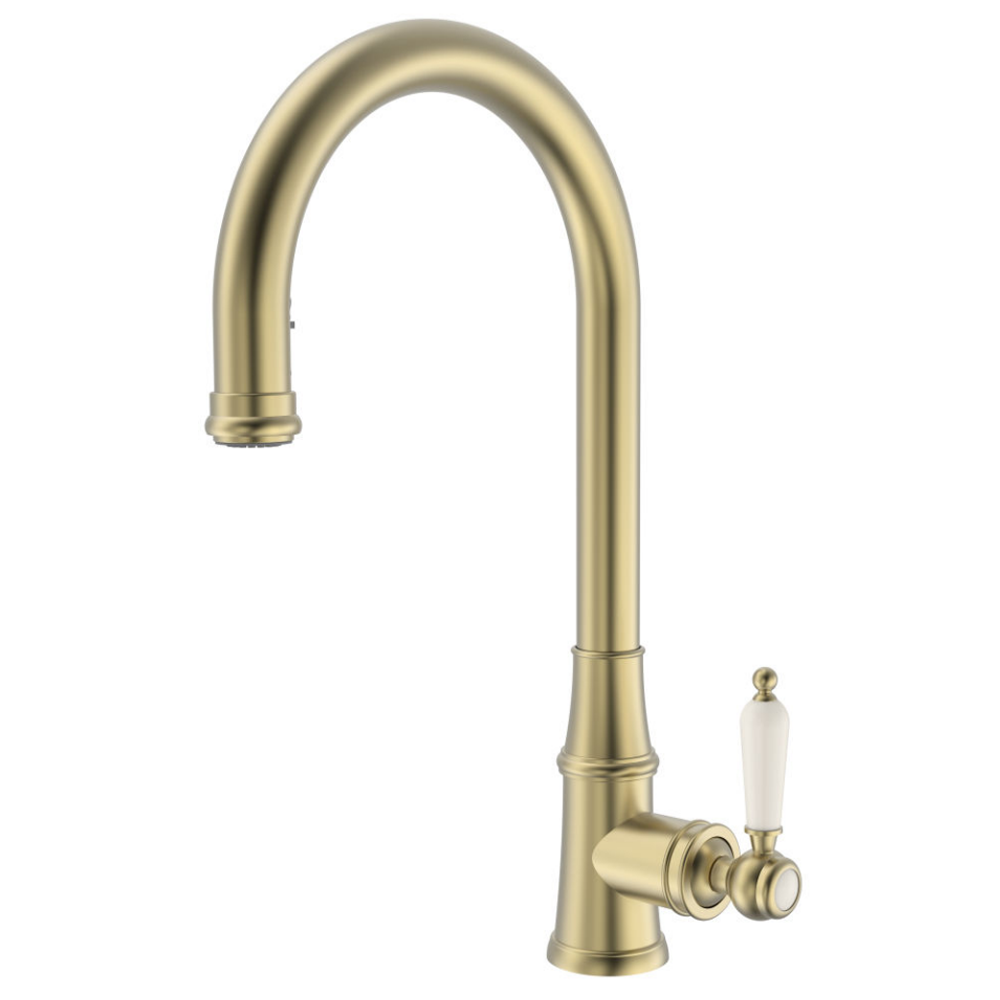 Venice Traditional Kitchen Mixer Tap with Swivel Pull Out Spout in ...