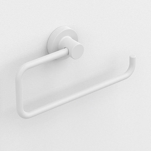 Venice White Open Towel Ring