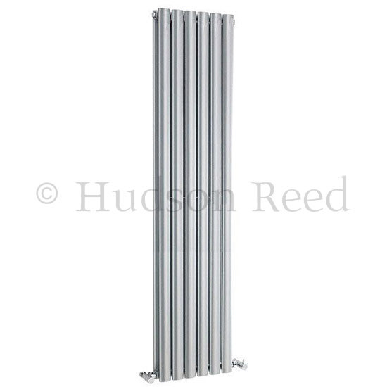 Vertical Double Panel Radiator 1500 x 354mm - High Gloss Silver - Ex ...