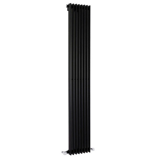 Vertical Single Panel Radiator 1800 x 304mm - High Gloss Black - Ex ...