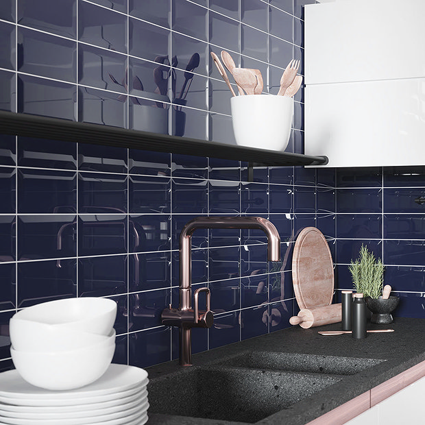Victoria Metro Wall Tiles - Cobalt - 20 x 10cm