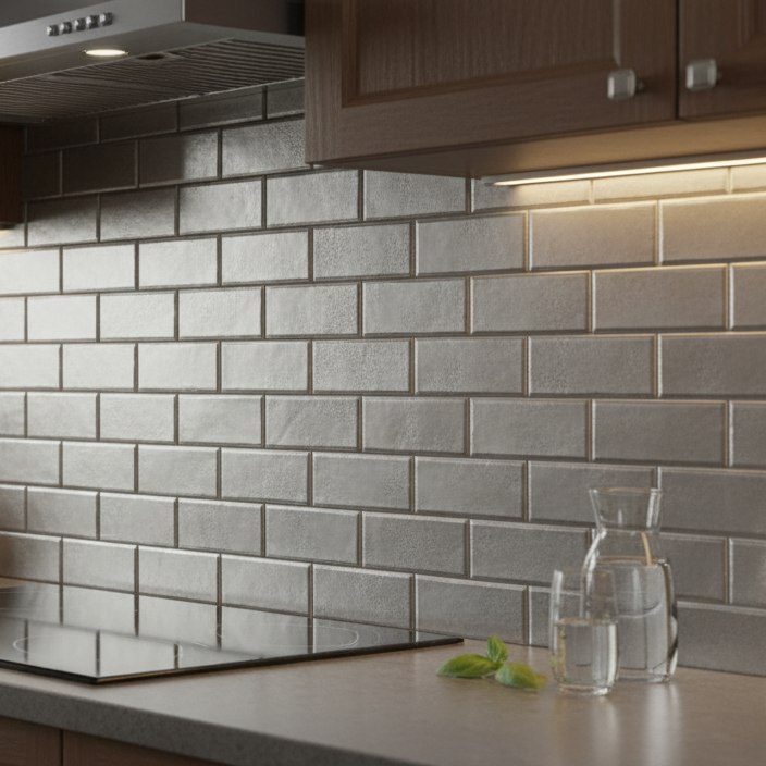 Victoria Metro Wall Tiles - Metallic - 20 x 10cm