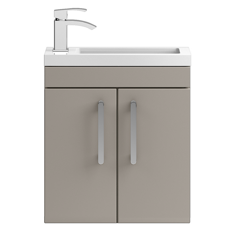 Vienna 500mm Wall Hung Vanity Unit | Stone Grey | Victorian Plumbing