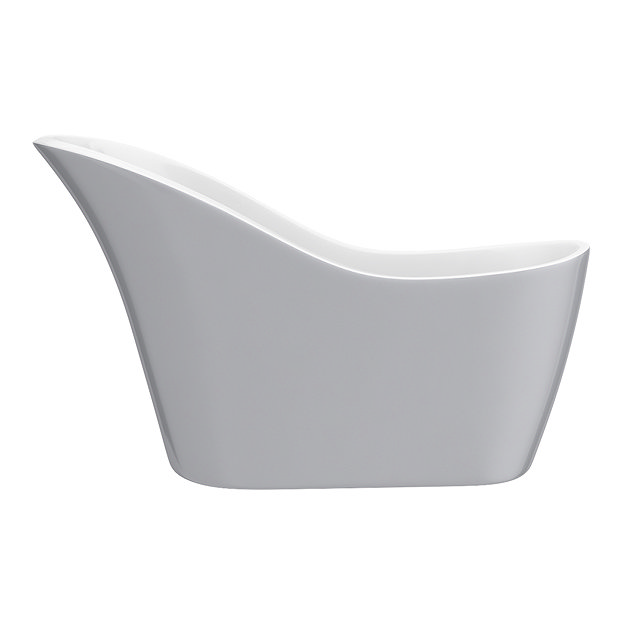 Vienna Silver 1520 Small Modern Slipper Bath | Victorian Plumbing UK