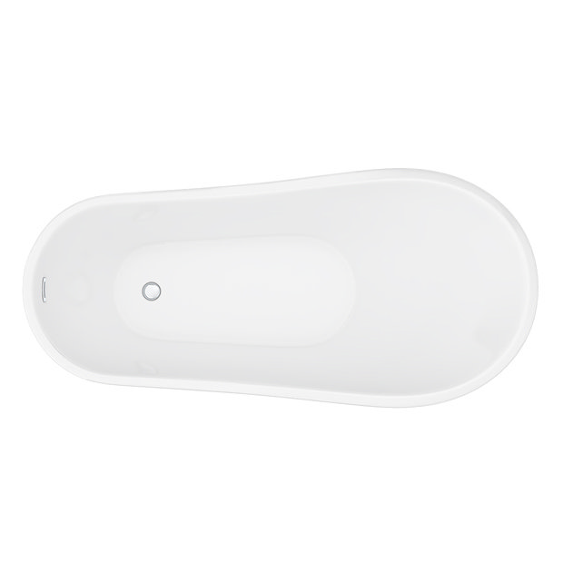 Vienna Silver 1520 Small Modern Slipper Bath | Victorian Plumbing UK