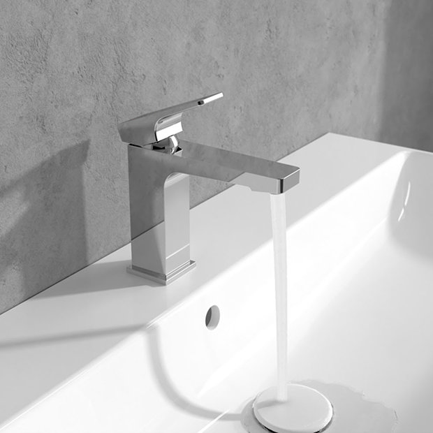 Villeroy And Boch Architectura Modern Chrome Square Single Lever Basin