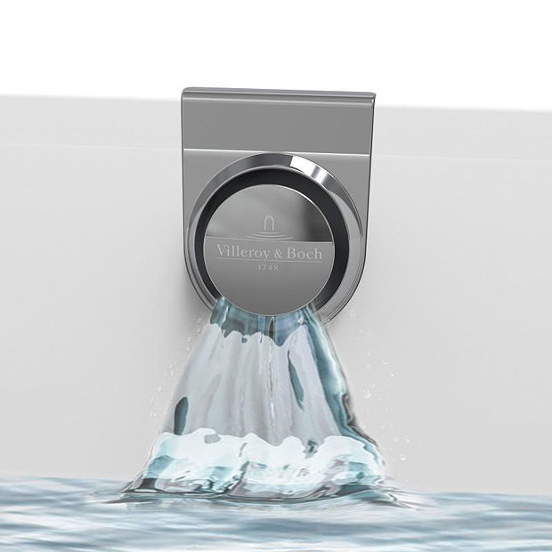 Villeroy and Boch Bath Filler Waste & Overflow - Chrome/White - UPCON0136