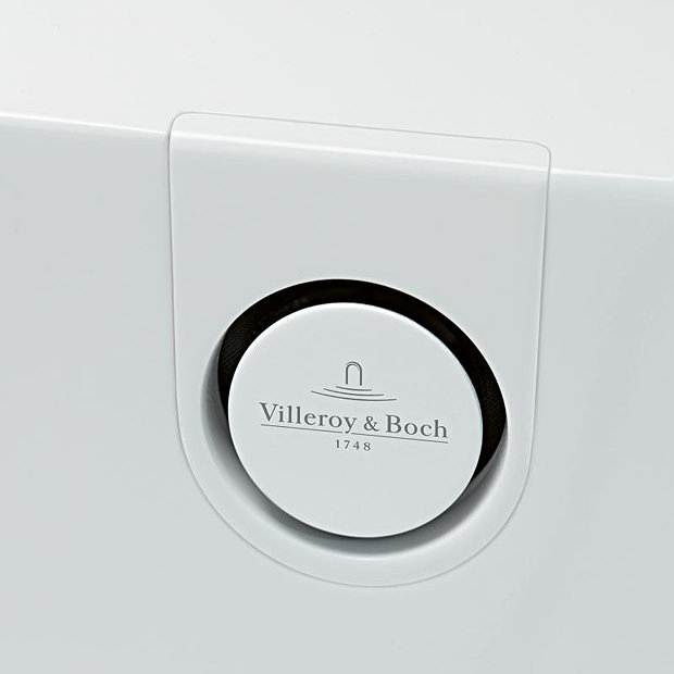Villeroy and Boch Bath Filler Waste & Overflow - Chrome/White - UPCON0136