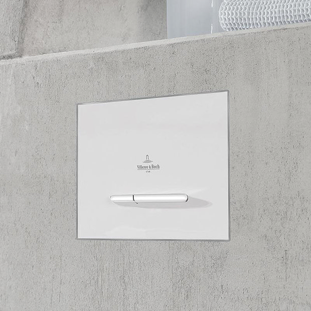 Villeroy and Boch ViConnect White Dual Flush Plate - 92218068