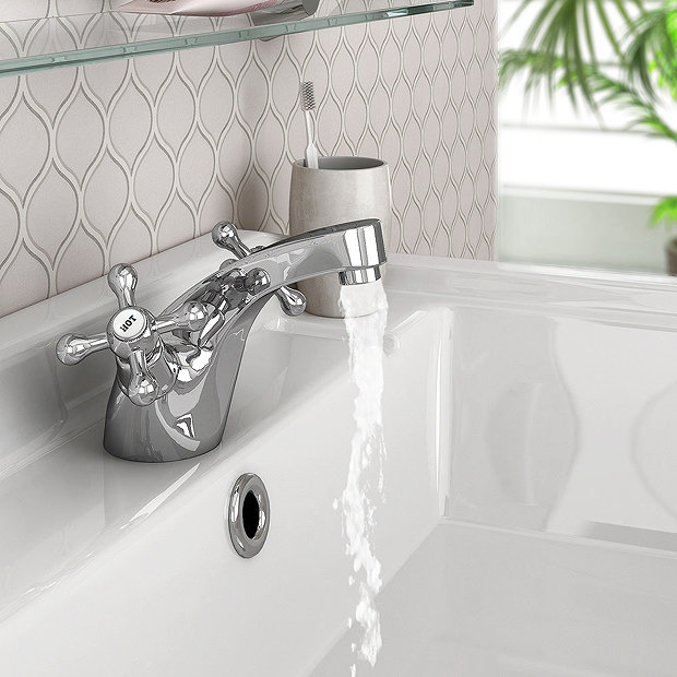 Nuie Viscount Range Mono Basin & Bath Shower Mixer - Chrome at ...