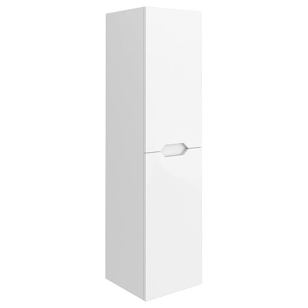 Vision 1400mm Gloss White Wall Hung Tall Storage Unit | Victorian ...