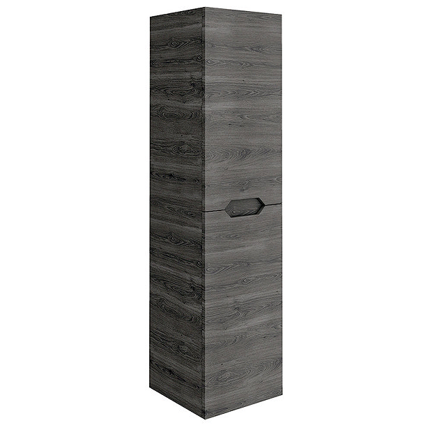 Vision 1400mm Grey Oak Wall Hung Tall Storage Unit | Victorian Plumbing UK