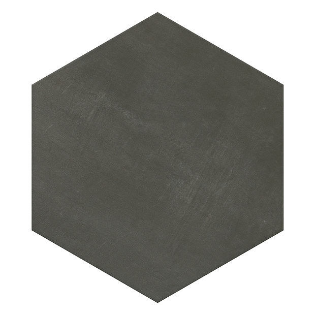 Vista Hexagon Dark Grey Wall Tiles - (Pack of 13) - 33 x 38cm
