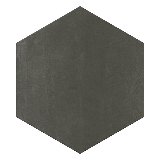 Vista Hexagon Dark Grey Wall Tiles - (Pack of 13) - 33 x 38cm