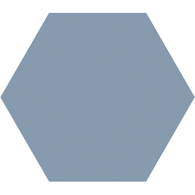 Vista Ocean Blue Hexagon Porcelain Wall + Floor Tiles - (Pack of 24 ...