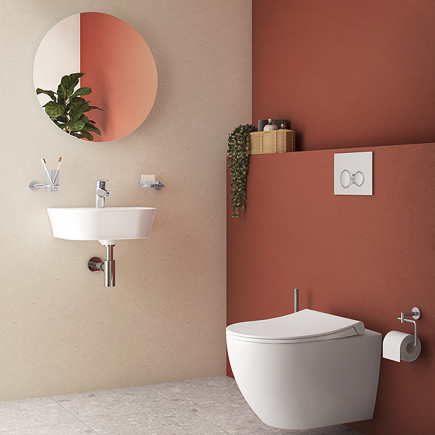 VitrA Evi Wall Hung 550mm Compact Washbasin - 1 Tap Hole