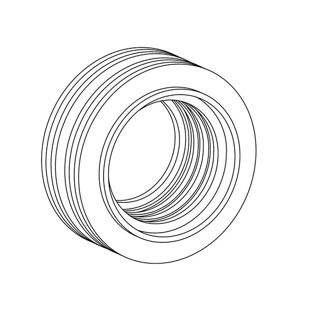 Viva Internal Flush Cone (Black Rubber)