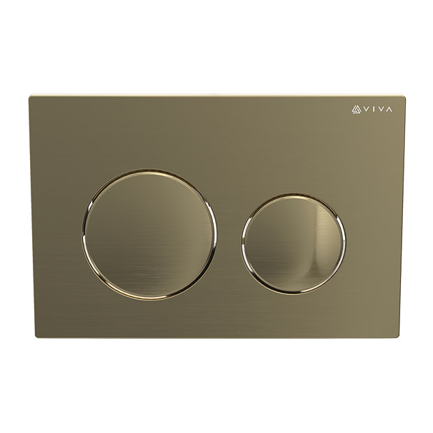 Viva Skylo Ultra Slim Wall Hung Frame With Ultra14 Brushed Brass Dual ...