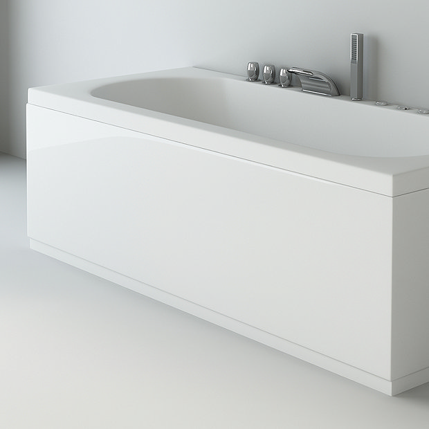 Waterproof Gloss White Front Bath Panel & Plinth