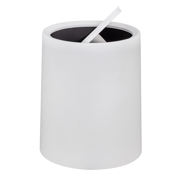 Wenko Atri 6 Litre Swing Cover Bin - White - 25209100 at Victorian Plumbing UK