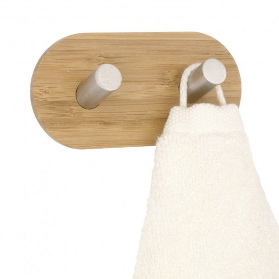 Wenko Bamboo Duo Wall Hook - 4466290100 at Victorian Plumbing UK