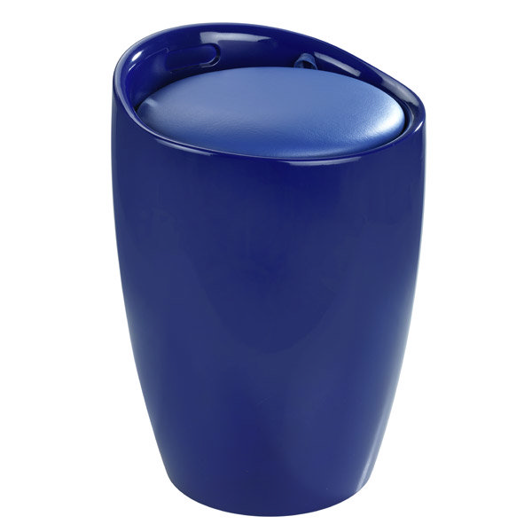 Wenko - Candy Laundry Bin & Bath Stool - Blue - 20628100 at Victorian ...