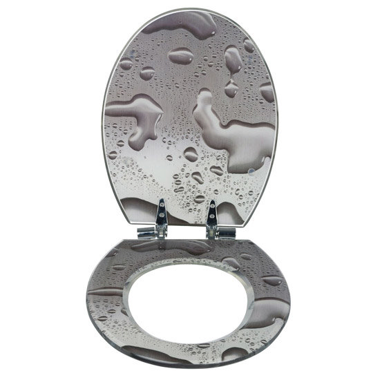Wenko - Waterdrop Polyresin Soft-Close Toilet Seat - 20545100 at ...