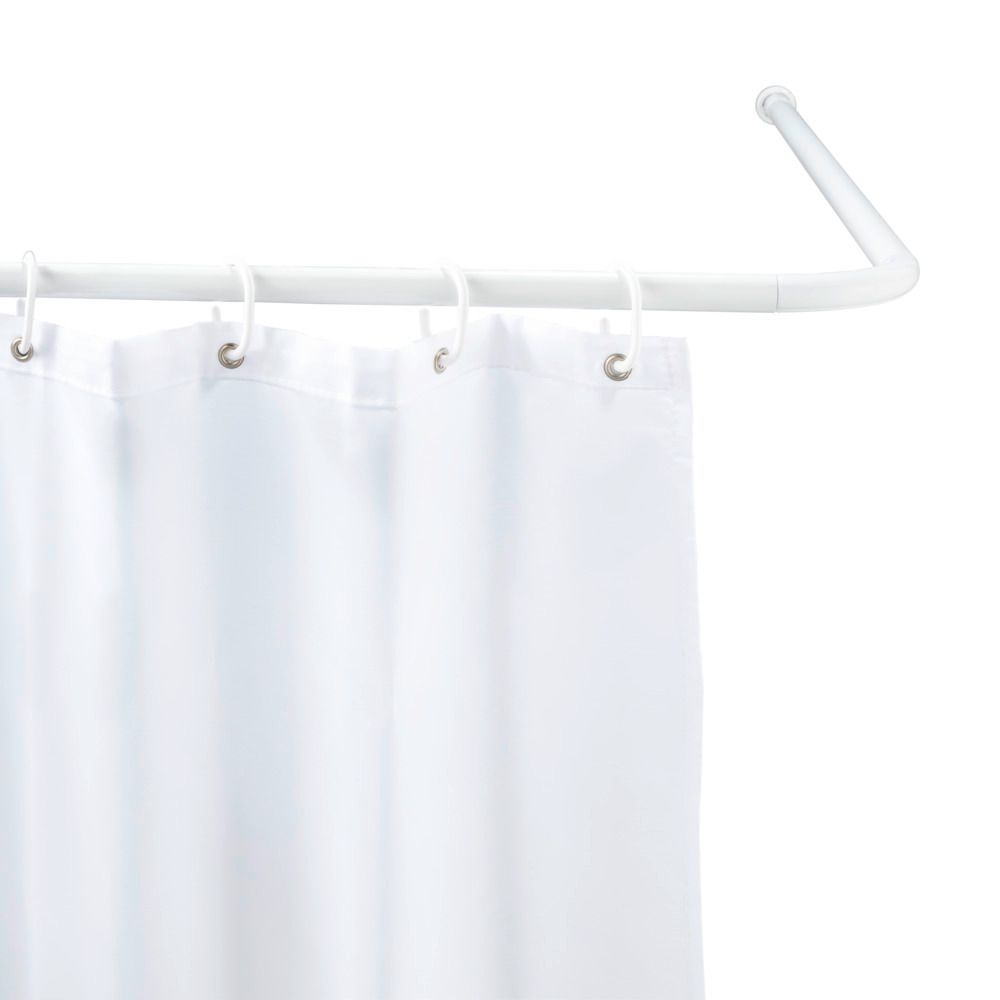 White Universal Shower Curtain Rod