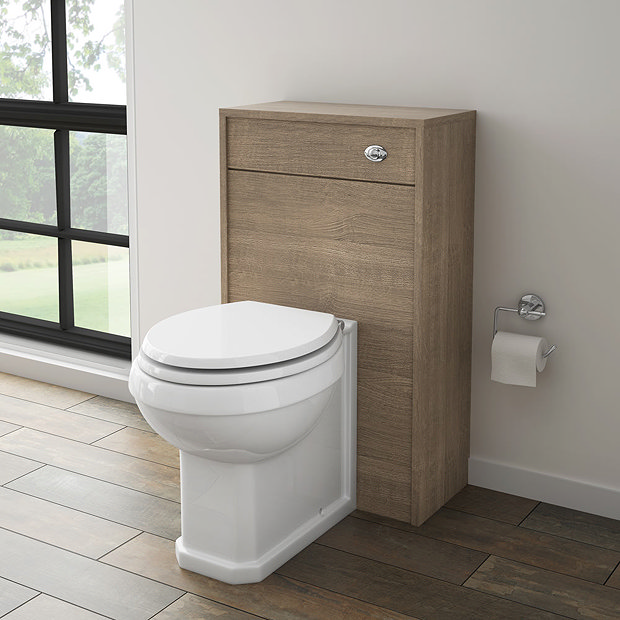 York Traditional Wood Finish BTW WC Unit with Pan & Seat