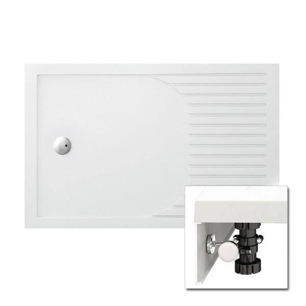 Zamori 35mm Walk In Shower Tray With Leg & Panel Set | Curved Internal ...